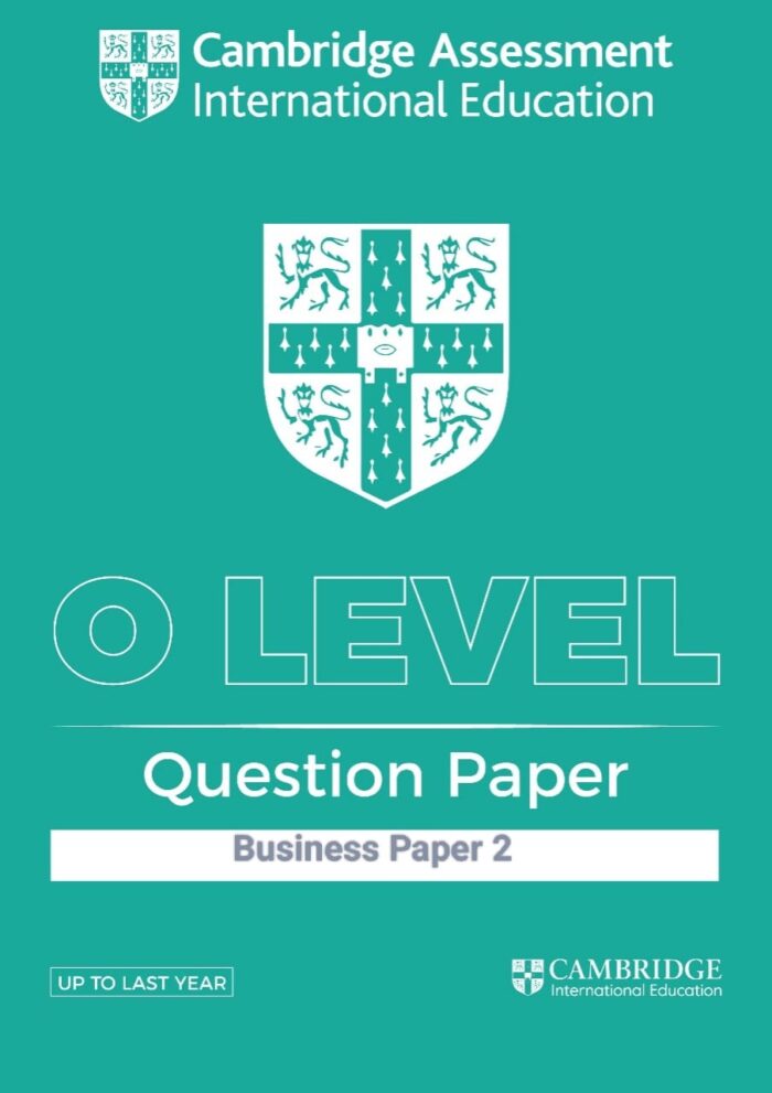 Cambridge O level Business Yearwise Question Paper 2 – Up to Last Year ...