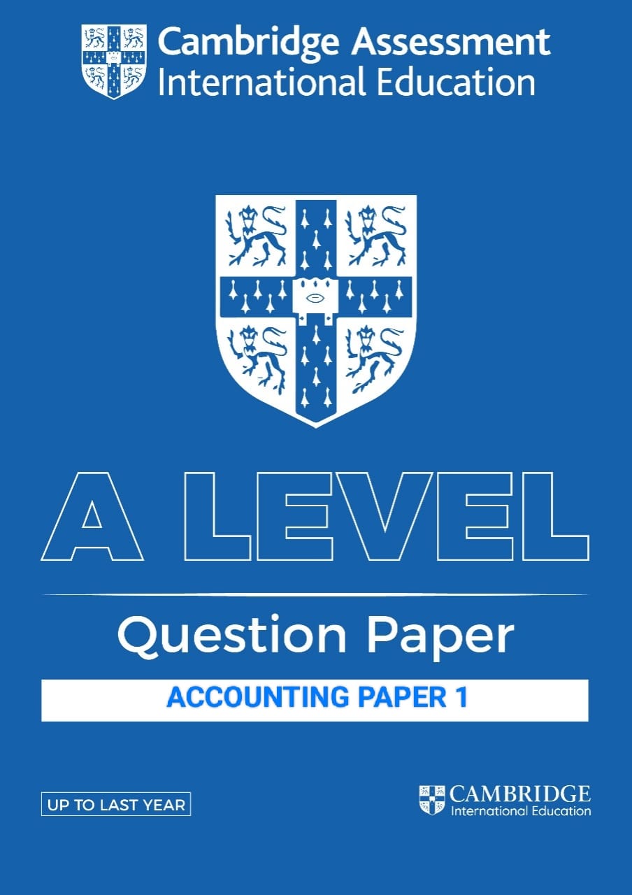 Cambridge International AS & A Level Accounting Paper 1 Year wise ...